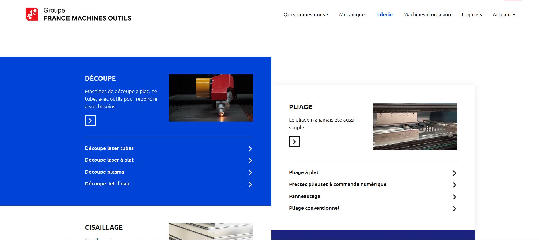 New Website - France Machines Outils